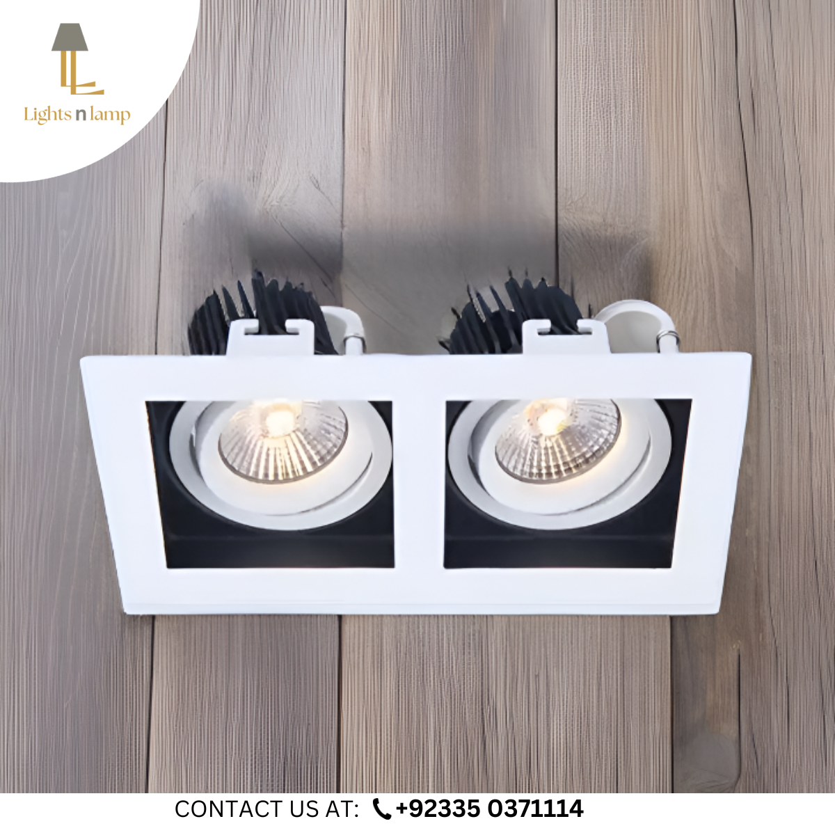 RECESSED LED DOWNLIGHT WHITE & BLACK 7w*2 – Lights n Lamp