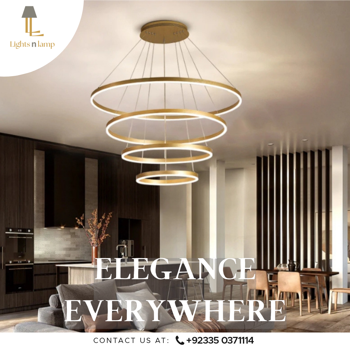 4 RINGS CIRCULAR CHANDELIER – Lights n Lamp