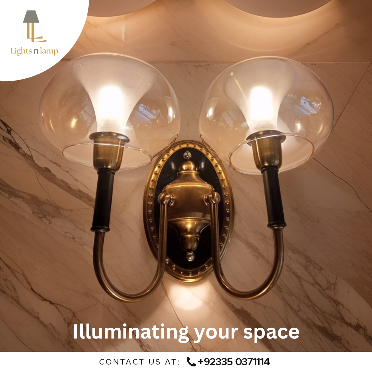 DUAL GLASS SHADE WALL LAMP – Lights n Lamp