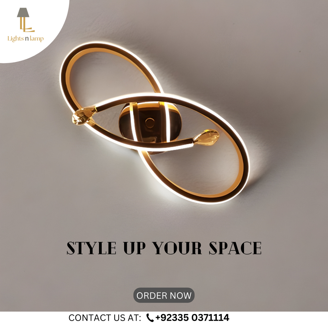GOLDEN LED MODERN TWISTED LIGHT – Lights n Lamp