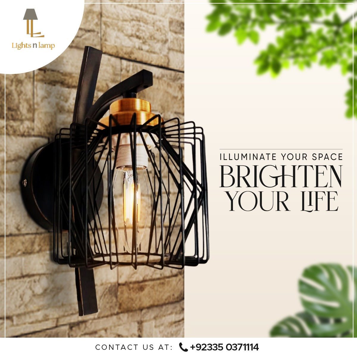 MODERN BLACK CAGE WALL LAMP – Lights n Lamp